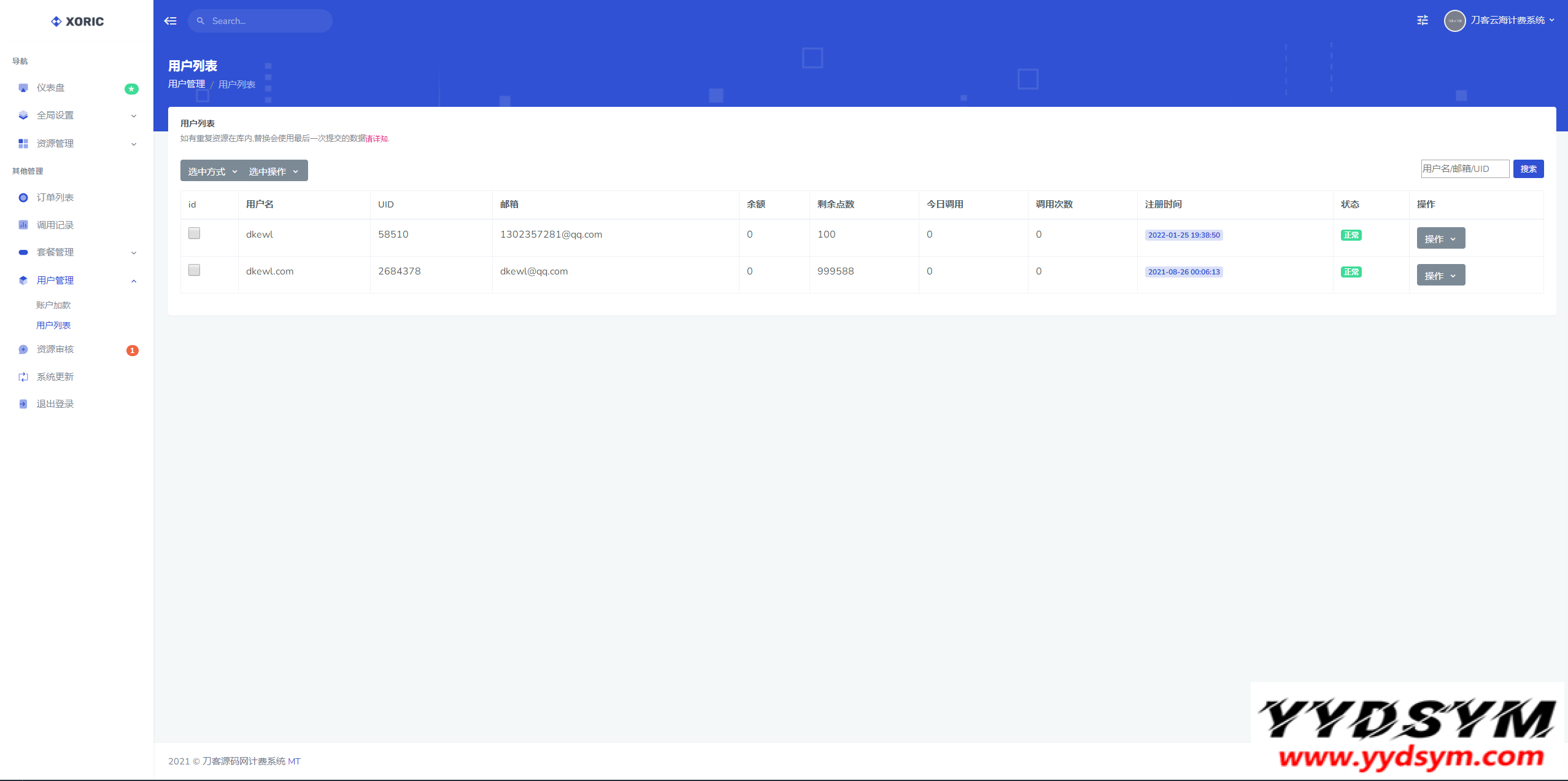 云海解析计费系统v4.3完美破解开源版_赠轮询插件_全网独家首发-YYDS源码网